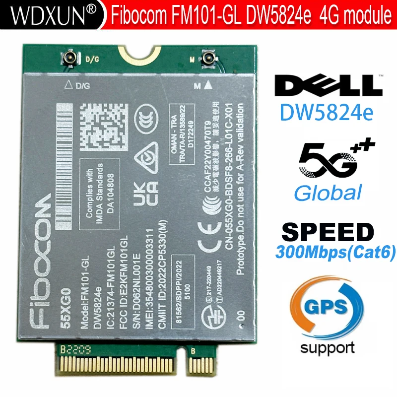 Intel XMM 7360 Global LTE-Advanced Fibocom FM101-GL DW5824e Discover ...