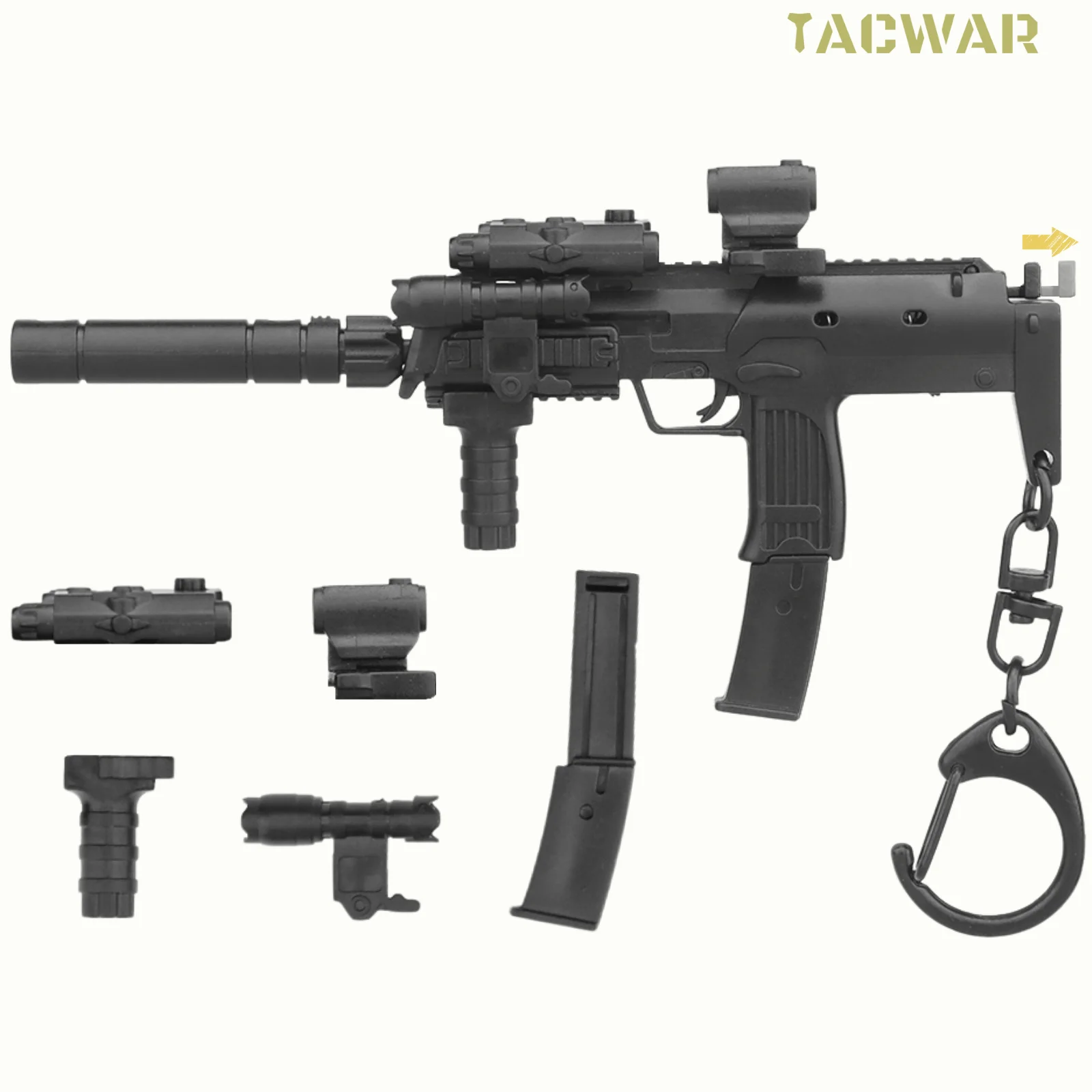 Submachine-Shaped-Mini-Gun-Keychain-MP7-Model-Gun-Airsoft-MP7A2-Gun ...