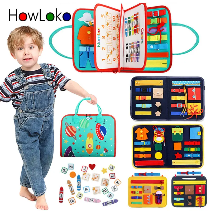 Busy Board Buckle for Kids, Botão Zip, Lace Up Tool, Montessori Early ...