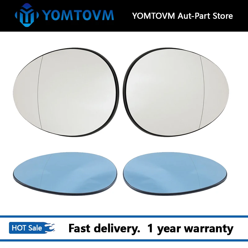 Side-Rearview-Heated-Mirror-Glass-White-Blue-for-Mini-Cooper-R55-R56 ...