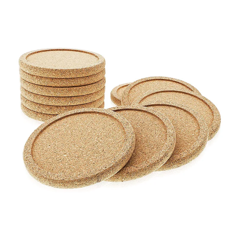 5-10-20PCS-Cork-Round-Wooden-Coasters-Set-Coffee-Cup-Mat-Drink-Tea-Pad ...