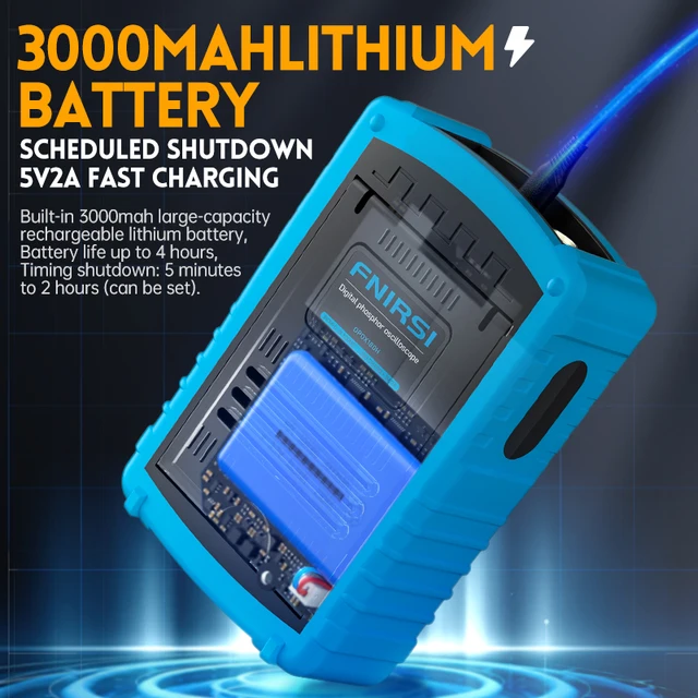 FNIRSI DPOX180H Portable Fluorescent Screen Digital Oscilloscope 180 ...