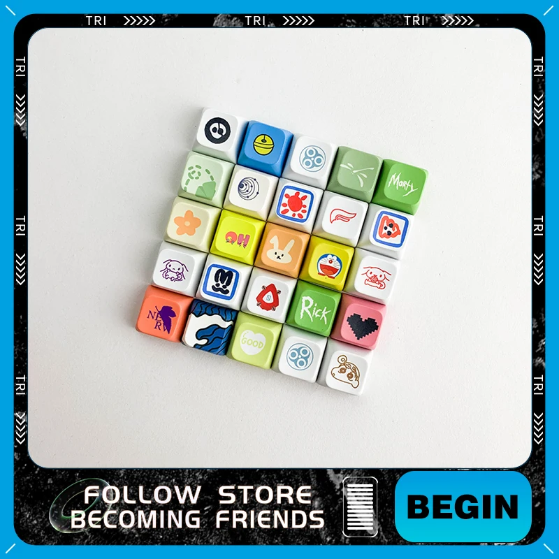 Handdrawn-Animated-Cartoon-Keycaps-XDA-Profile-PBT-DYE-SUB-Mechanical ...