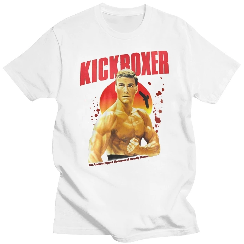 Vintage Men Cult Jean Claude Van Damme Kickboxer Movie Print T Shirt ...