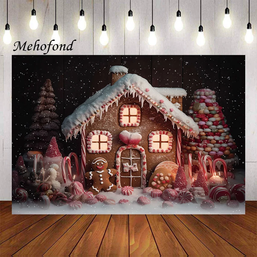 Mehofond-Photography-Background-Christmas-Winter-Gingerbread-House-Snow-Kids-Family-Party ...
