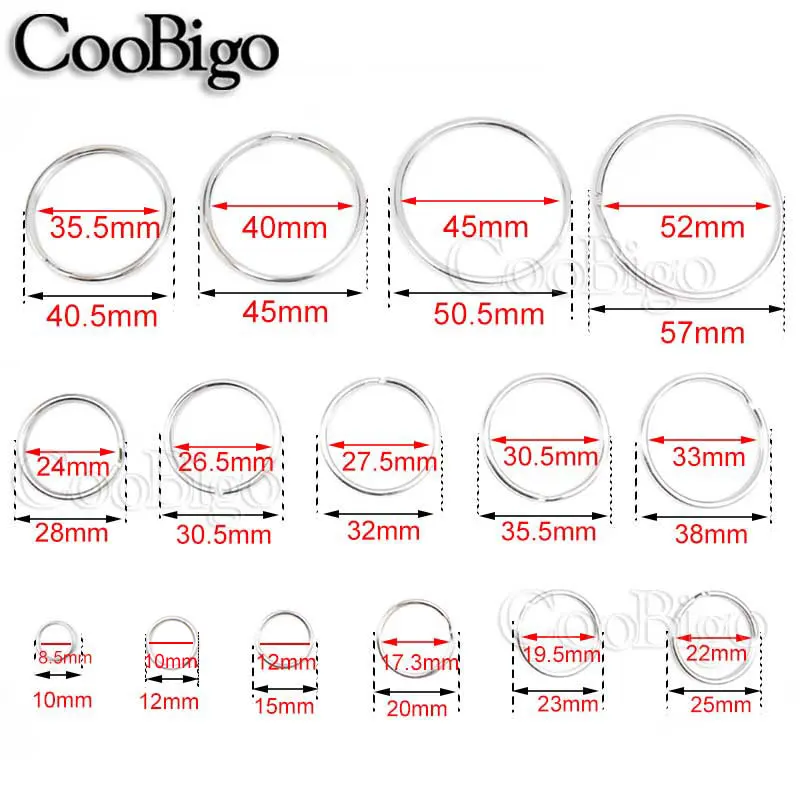 10pcs-Metal-Double-Loop-Split-Ring-Key-Chain-Fob-Holder-Organizer ...