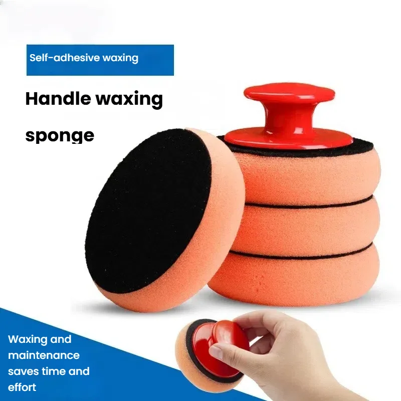 Car Wax Applicator Pads Set with Red Handle Soft Sponge Applicators ...