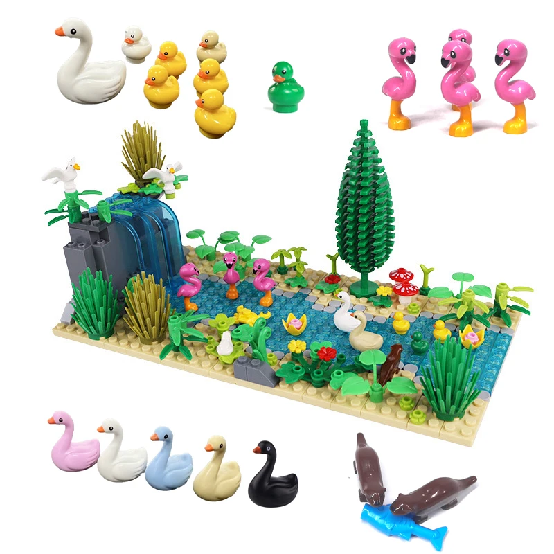 Streams-Rivers-Waterfall-Bridge-MOC-Jungle-Scene-Swan-Goose-Duck-Farm ...