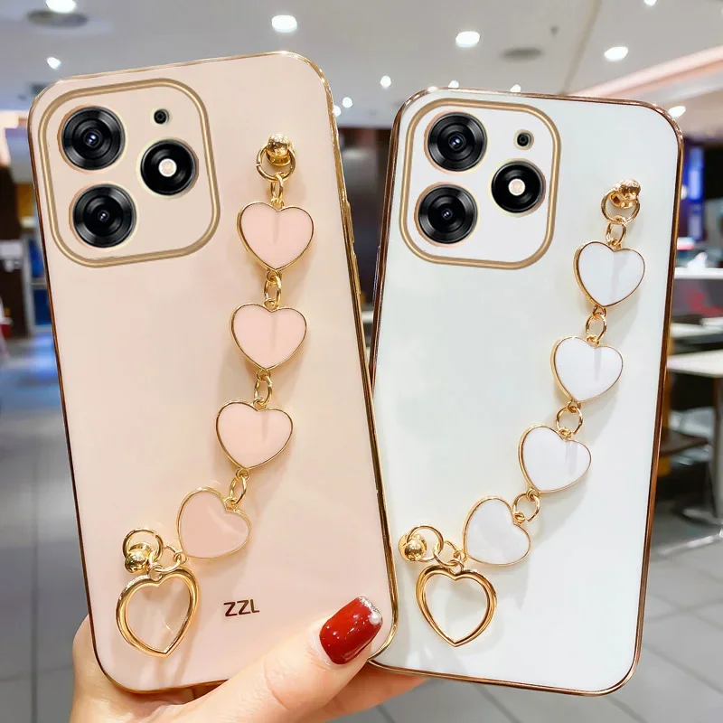 Wrist-Strap-Plating-Phone-case-For-Tecno-Spark-10-Pro-10C-9T-9-8T-8C ...