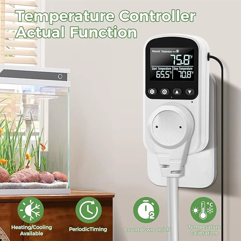 Digital Thermostat Socket EU Outlet Plug Temperature Controller Timer ...