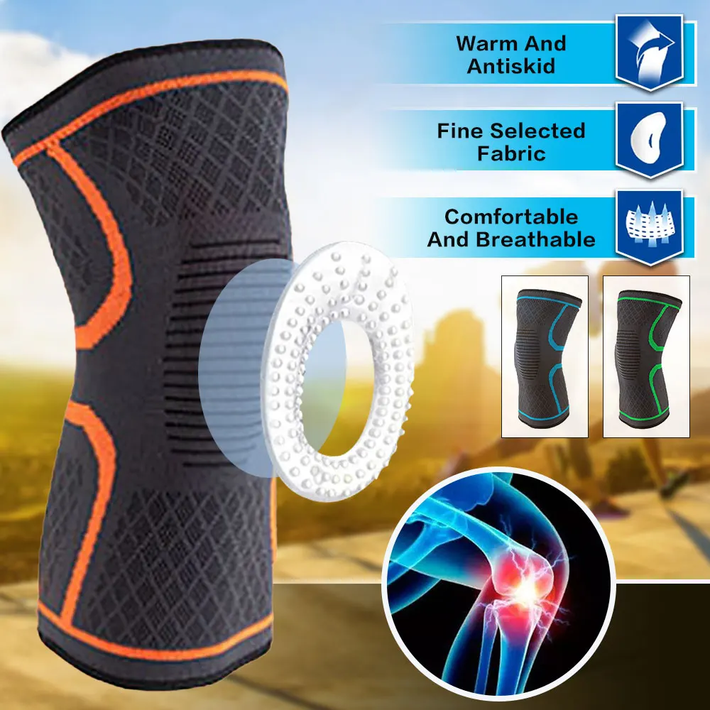New-1PCS-Fitness-Knee-Support-Braces-Elastic-Nylon-Sport-Compression ...