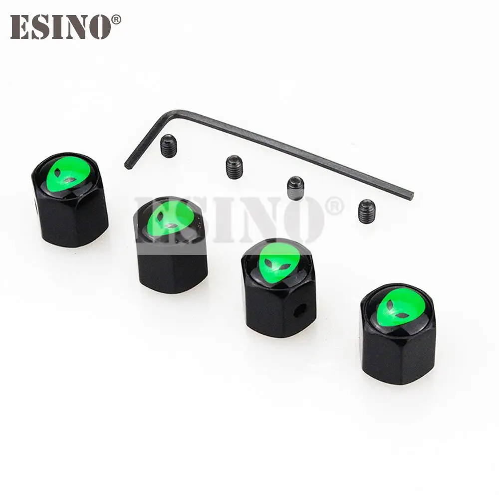 4 x Car Styling Alien Anti-theft Stainless Universal Steel Wheel Tire ...