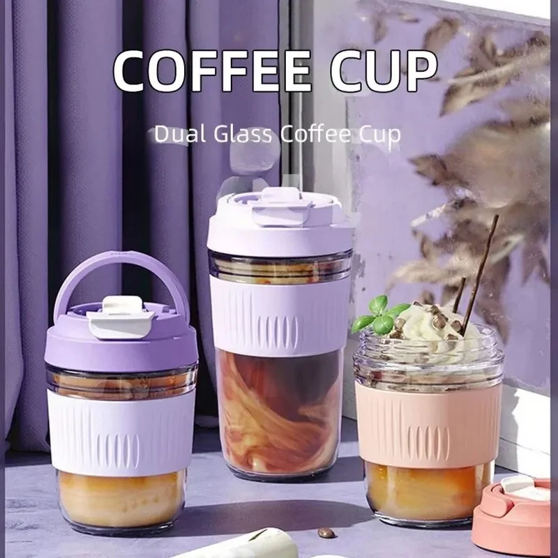 INS-Style-Portable-Fashion-Water-Cup-Glass-Water-Cup-Double-layer-Drink ...