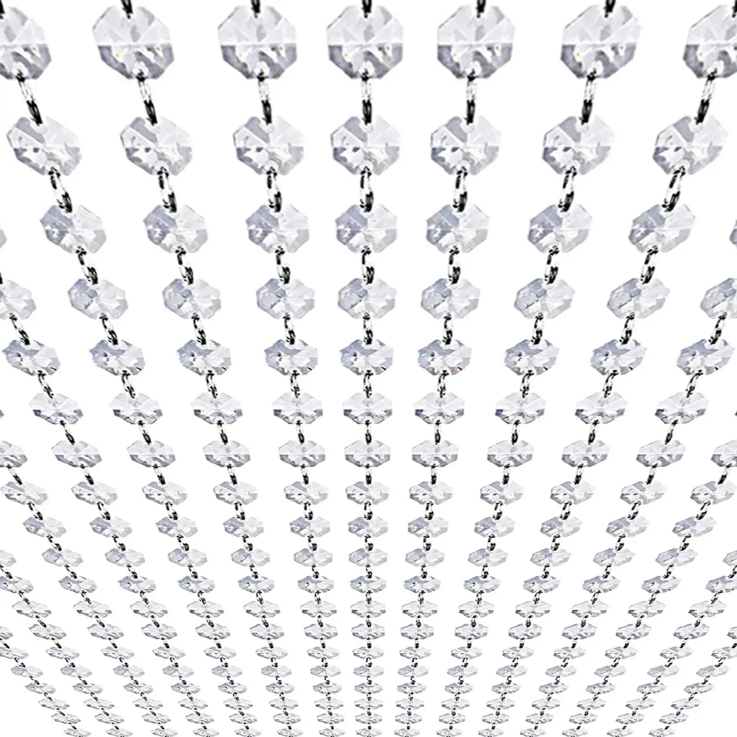 Acrylic-Crystal-Garland-Strands-Hanging-Chandelier-Gem-Bead-Chain-14mm ...