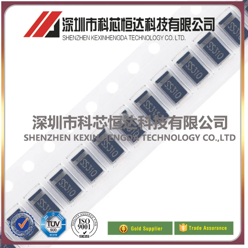 50pcs SS32 SS34 SS36 SS38 SS310 SS315 SS320 3A Patch Schottky Diode SMA ...