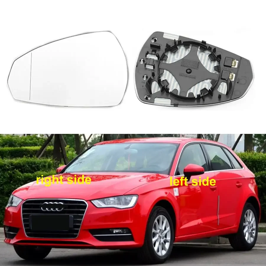For-Audi-A3-2014-2015-2016-2020-Side-Mirrors-Reflective-Lens-Rearview ...
