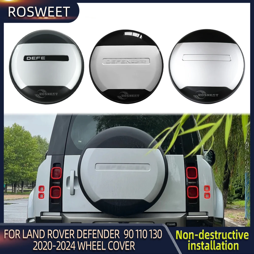 Silver-Car-Rear-Spare-Tire-Cover-For-Land-Rover-2020-2021-2022-2023 ...