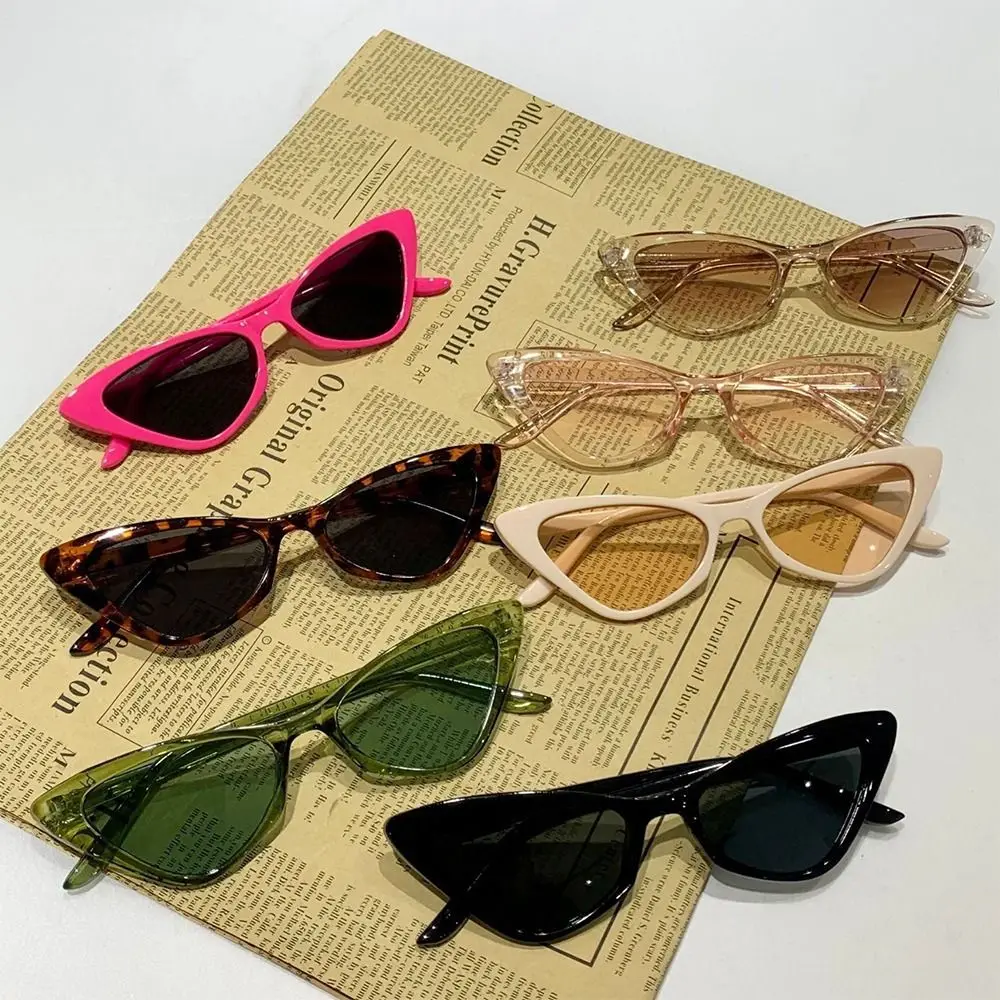 Vintage Cat Eye Sunglasses Retro Small Frame Sun Glasses for Women ...