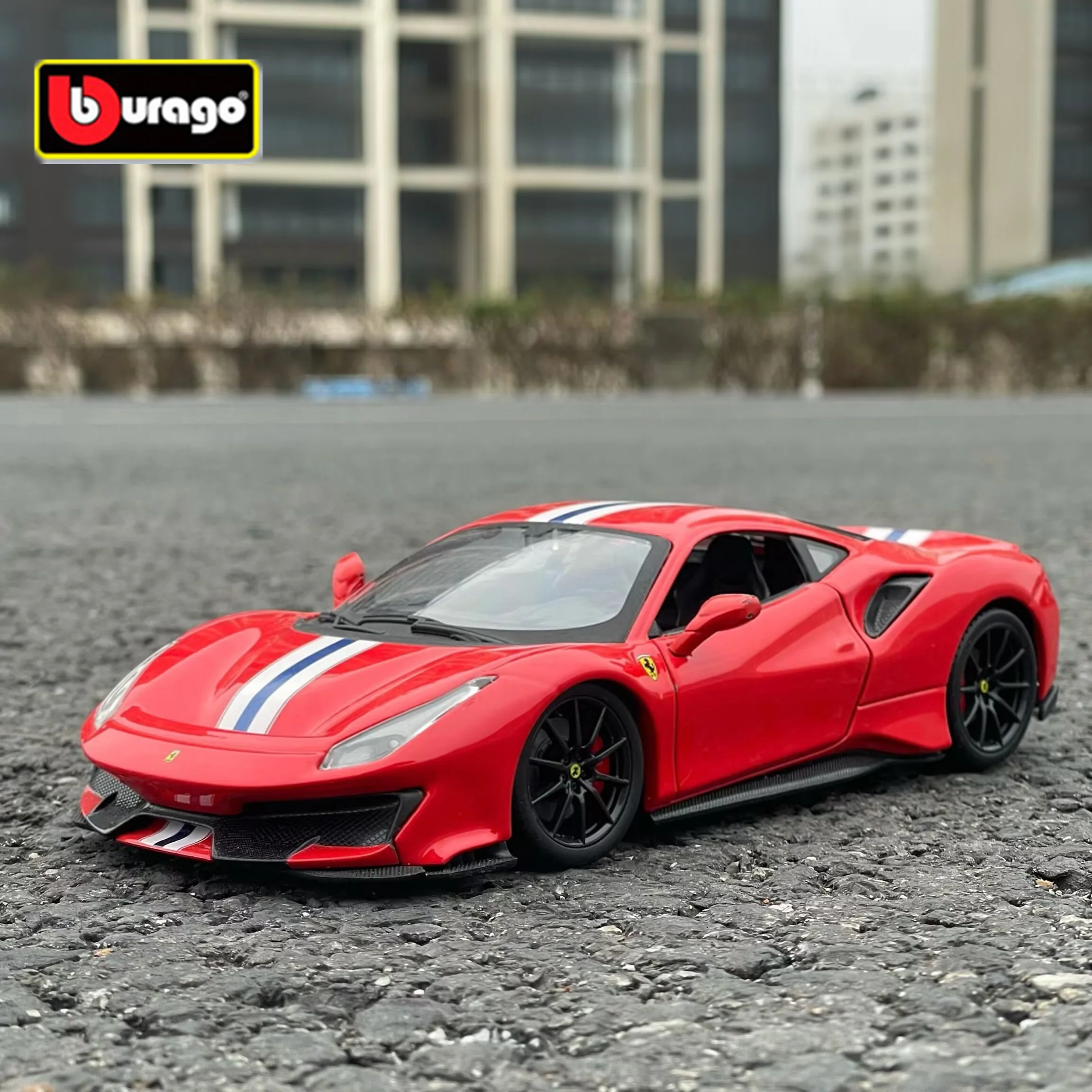 Bburago 1:24 Ferrari 488 PIsta Alloy Sports Car Model Diecast Metal ...