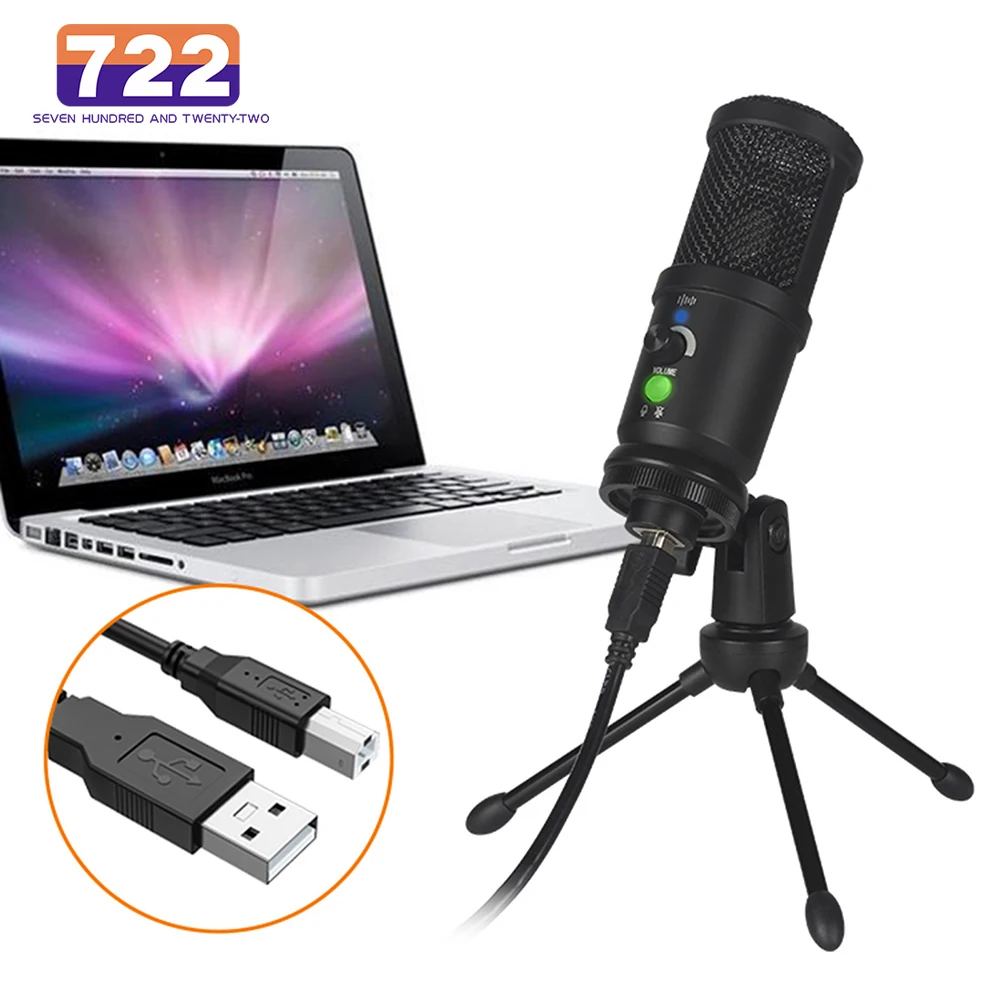 BM-66-USB-Studio-Condenser-Microphone-with-Tripod-Bracket-Microphone ...
