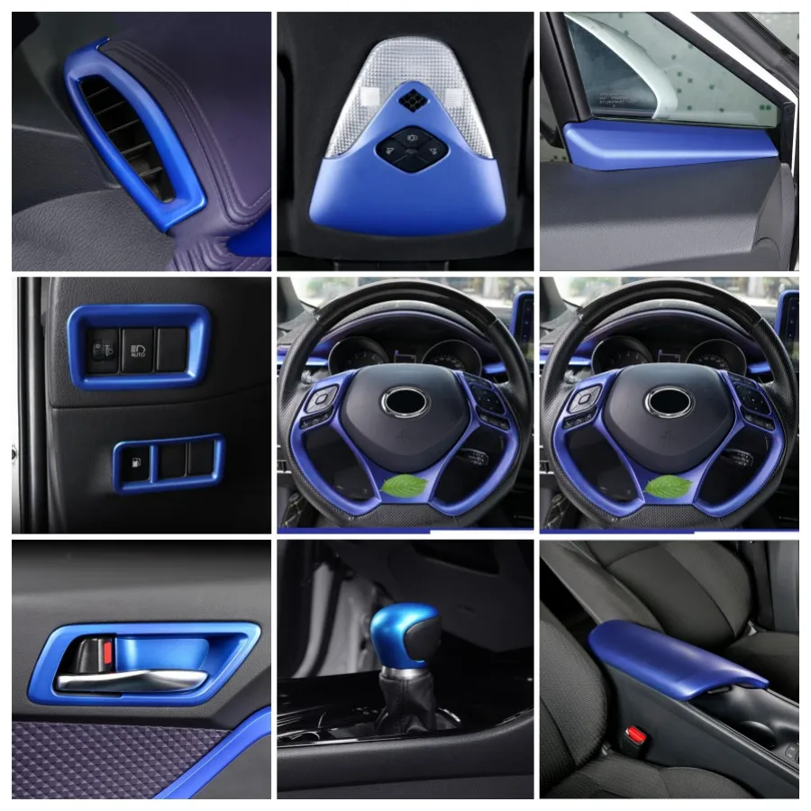 For-Toyota-C-HR-CHR-2017-2020-ABS-Blue-Central-Control-Instrument-Panel ...