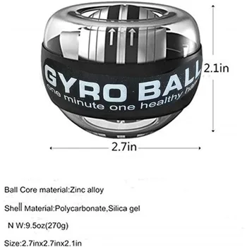 Self-Starting Wrist Gyro Ball Power Trainer Ball Wrist Strengthening ...