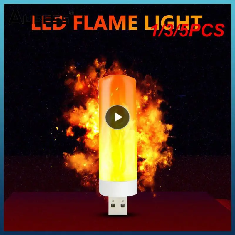 1-3-5PCS-Night-Light-USB-Flame-Light-Light-Candle-Light-LED-Flame-Light ...