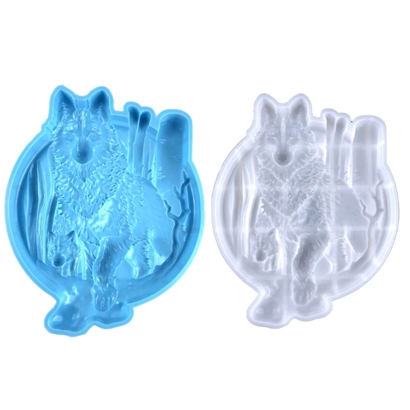 Molde de silicona epoxi con relieve de lobo de dibujos animados, moldes ...