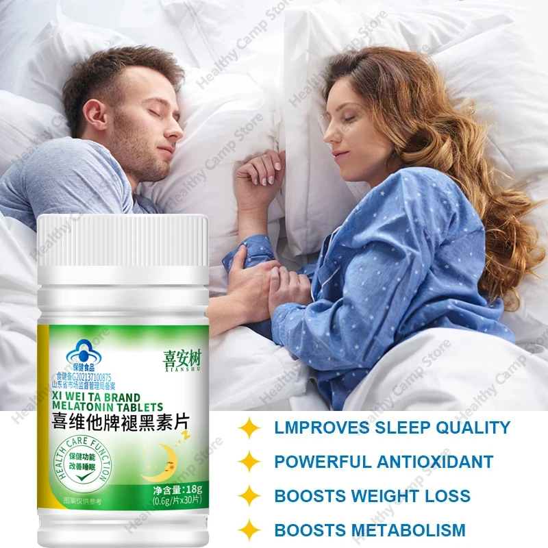 Melatonin-Capsules-Anxiety-Stress-Relief-Help-Deep-Sleep-Save-Insomnia ...
