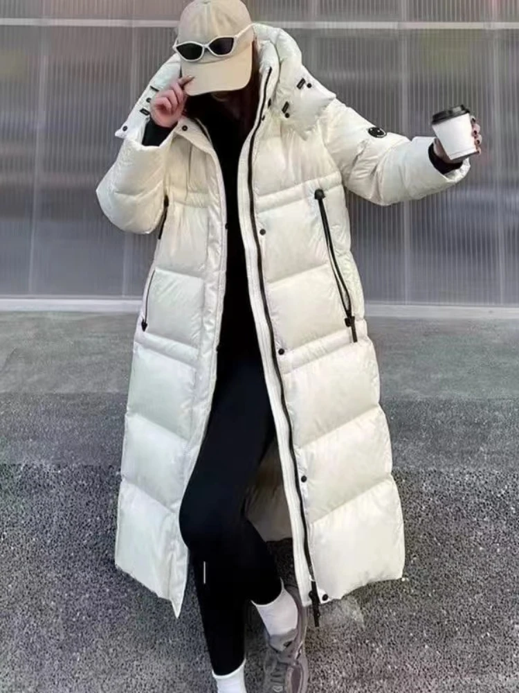 Glossy-Coats-Down-Long-Women-Jacket-Hooded-Thick-Windproof-Puffer-Coats ...