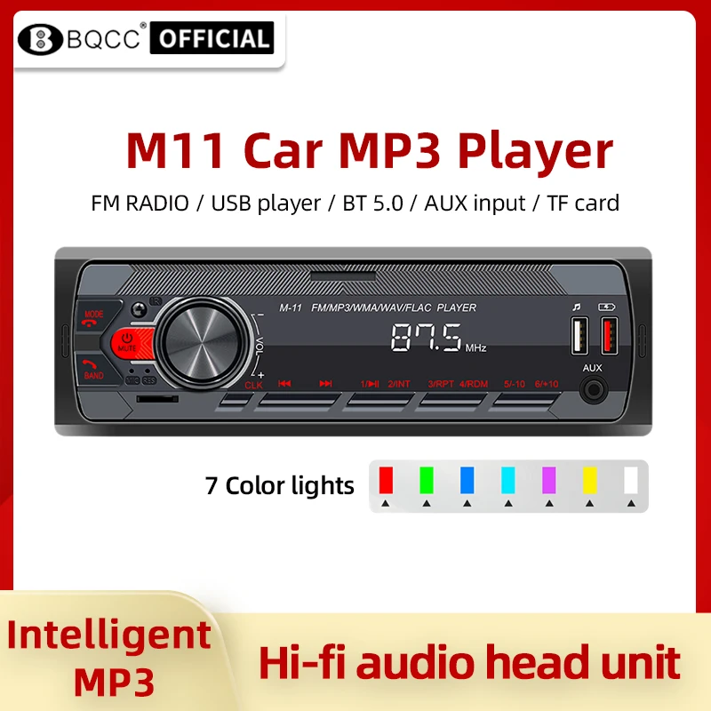 Car MP3 Player M11 Car Radio Stereo Player Digital Bluetooth5.0 Al ...