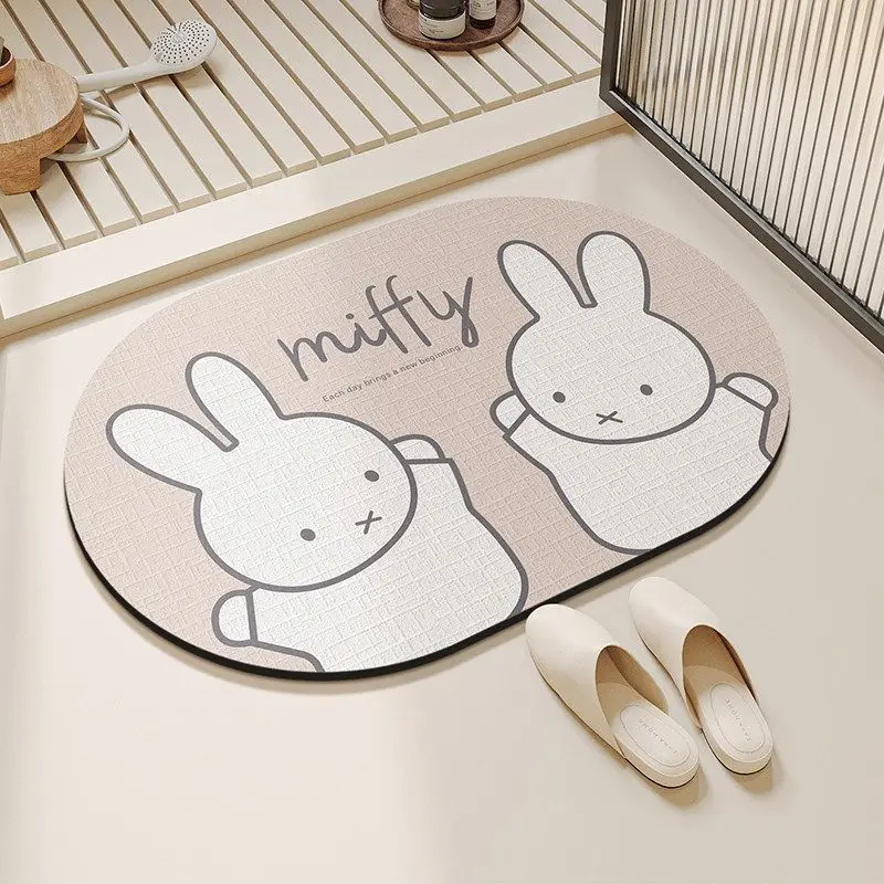 Miffy Cute Cartoon Floor Mat Waterproof & Anti-Slip Bathroom/Kitchen ...