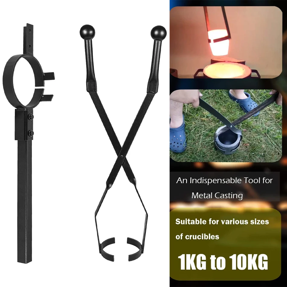 TM Crucible Tongs for Melting Metal, Graphite Crucible Lifting Melting ...