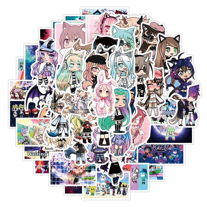 10/30/50pcs Gacha Life Games Cartoon Sticker Kawaii Cute Stickers Phone ...