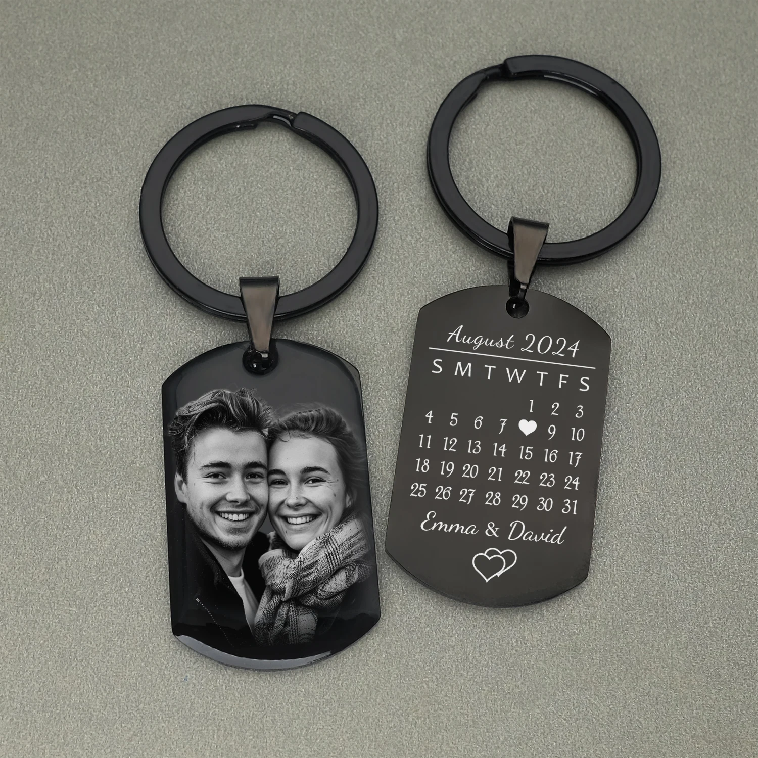 Personalized Photo Keychain,Custom Photo Couple Keychain Gift for Him ...