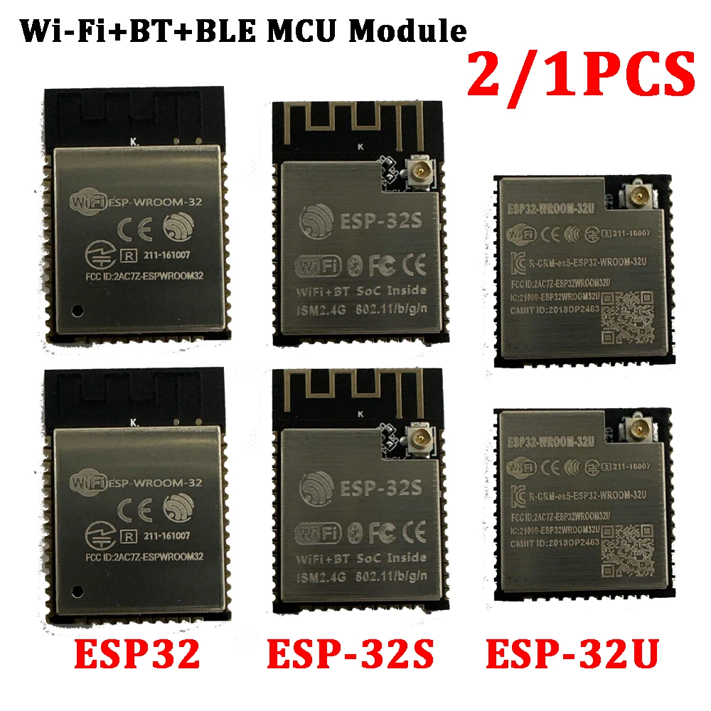 ESP32 WROOM 32 WROOM ESP 32 무선 모듈, 듀얼 코어 CPU MCU 보드, 와이파이 BT BLE 모듈, ESP32 WROOM 32U ESP 32S ...