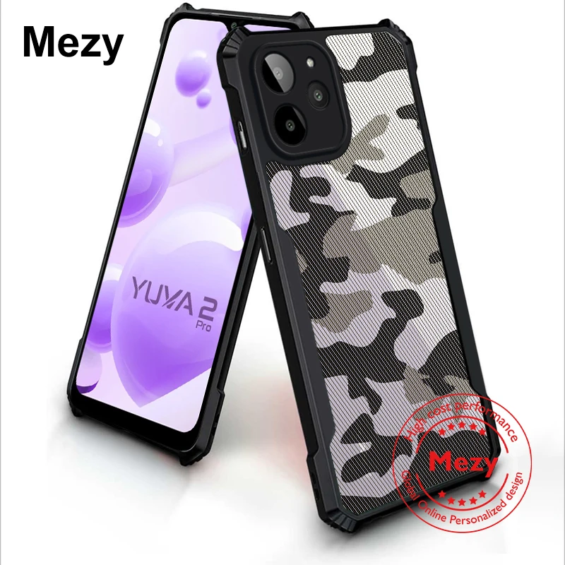 Mezy-For-Lava-Yuva-2-Pro-4G-Phone-Case-Camouflage-Style-Transparent-Back-Cover-Shockproof ...