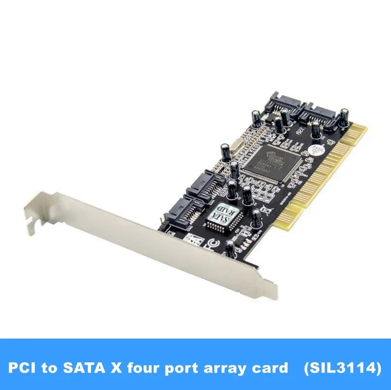 PCI-To-4-Port-SATA-RAID-Controller-Card-Sil3114-chipset-SATA-PCI-Serial ...