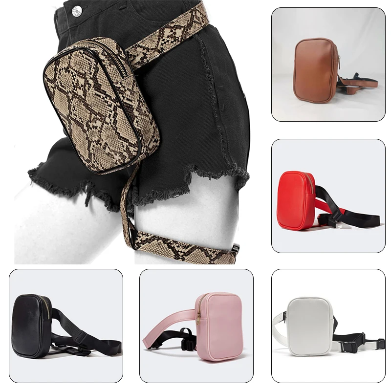 Adjustable Waist Leg Belt Pu Leather Bag Strap Satchel Zipper Leg ...