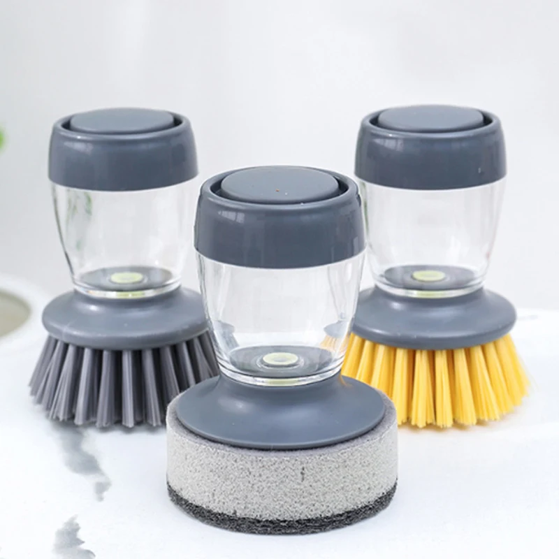 Dish-Cleaning-Brushe-Washing-Tool-Soap-Dispenser-Refillable-Pans-Cups ...