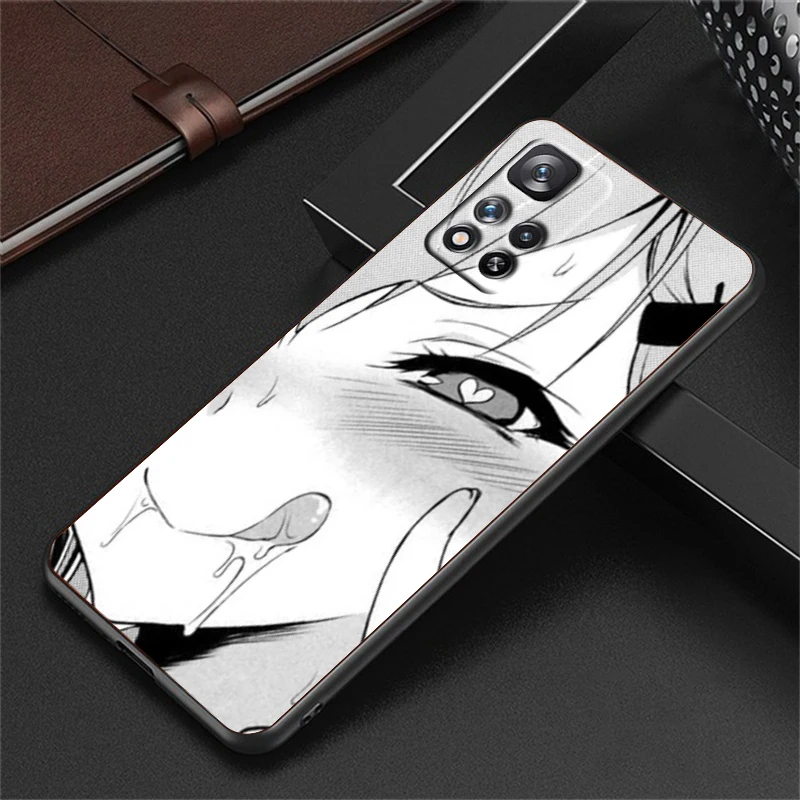 Anime girl Ahegao faces for Xiaomi Redmi Note 11 10 10S 9T 9 9Pro Max ...