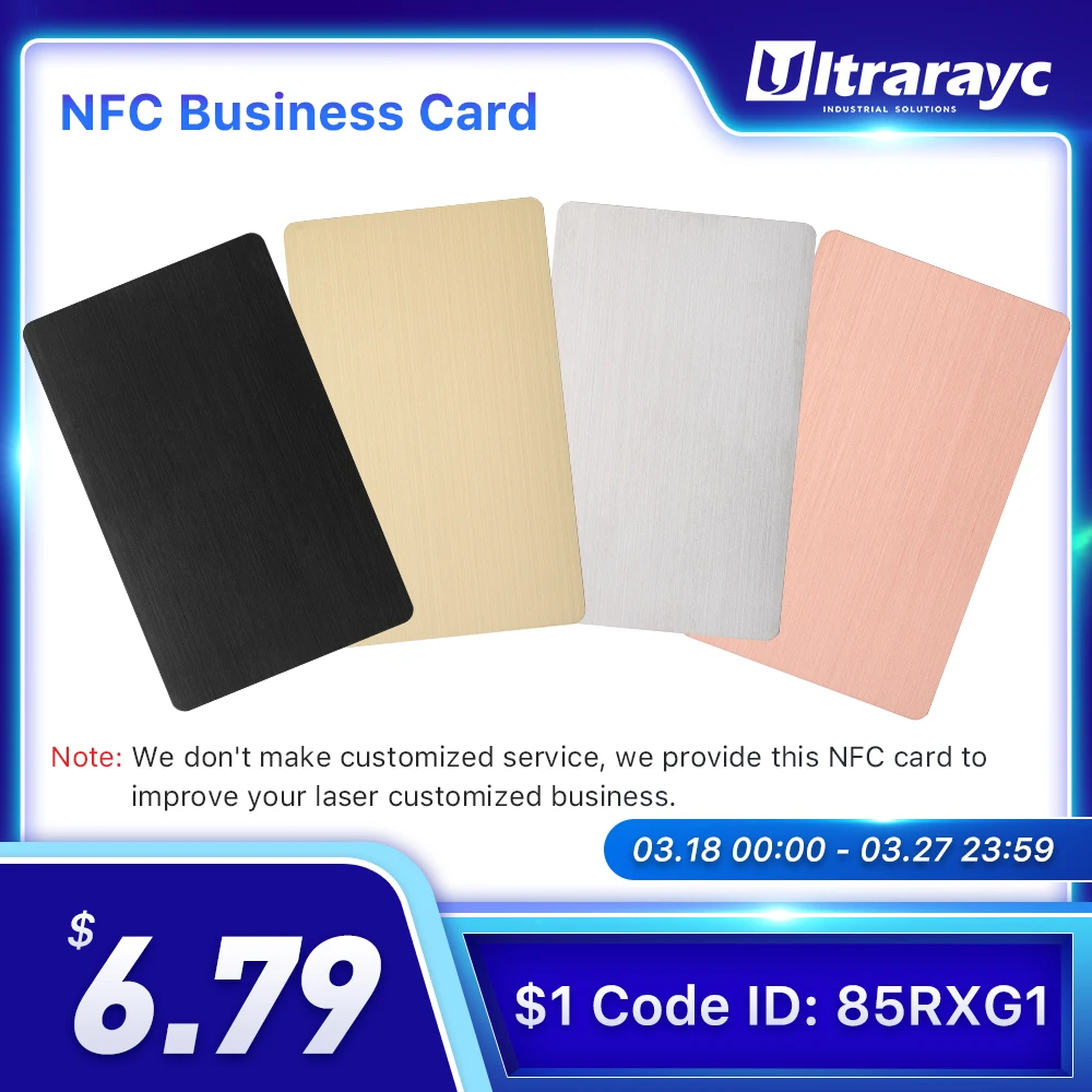 Ultrarayc NFC Chip Metal Blank Business Name Card Satinless Steel & PVC ...