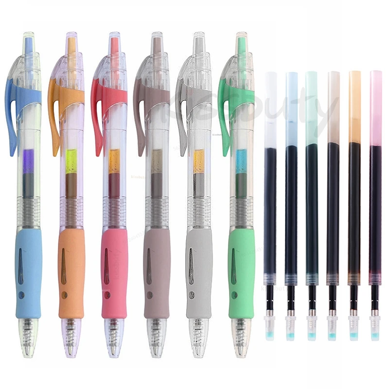 6-30Pcs-Vintage-Colour-Retractable-Gel-Pen-Writing-Refills-Painting ...