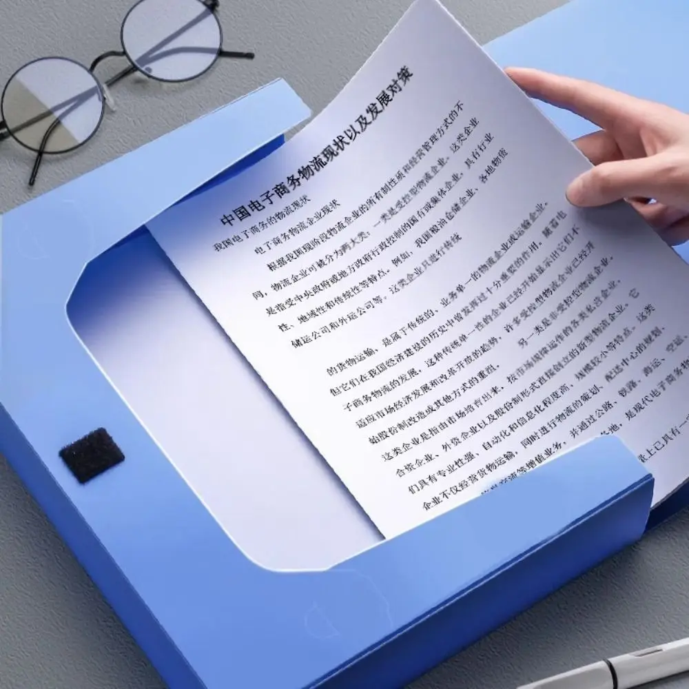 Black-Blue-A4-File-Folder-Multifunctional-PP-Plastic-Thickened-Document ...