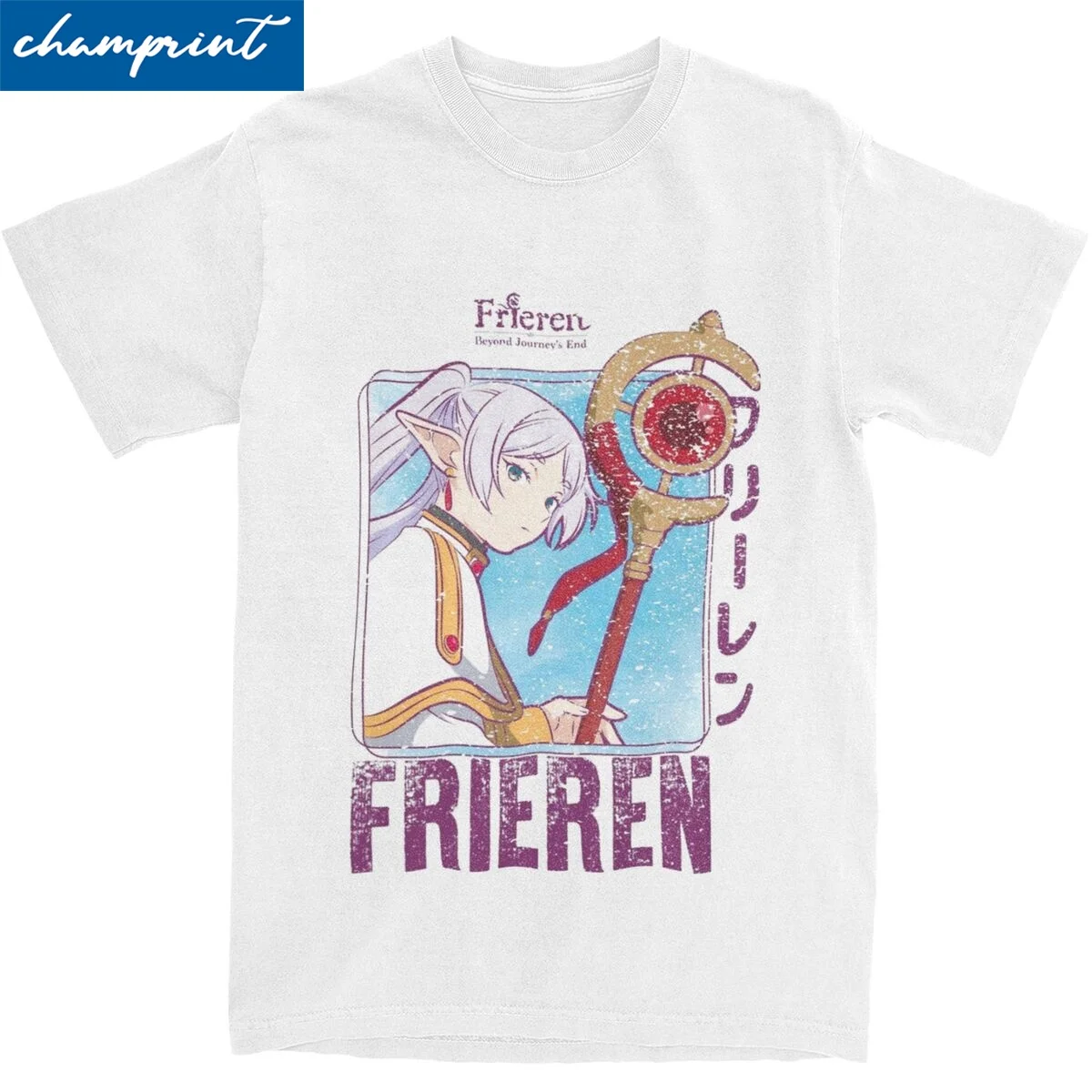 Anime-Frieren-T-Shirts-for-Men-Women-Vintage-100-Cotton-Tee-Shirt-O ...