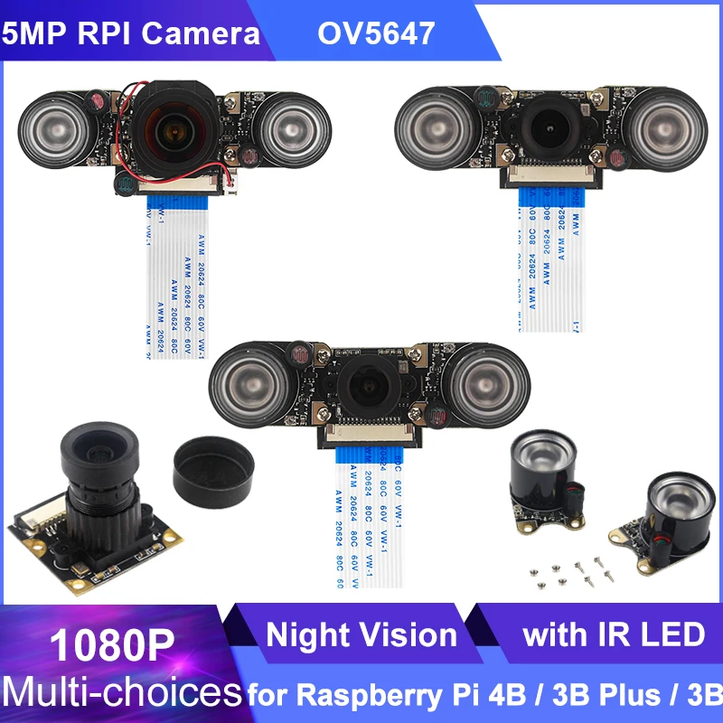 Raspberry-Pi-Night-Vision-M-dulo-Fisheye-de-ngulo-largo-Webcam-opcional ...