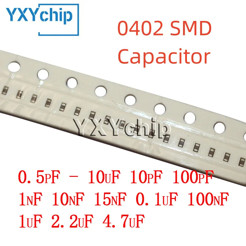 Condensador-cer-mico-multicapa-Chip-SMD-de-100-piezas-0402-0-5pF-10uF ...
