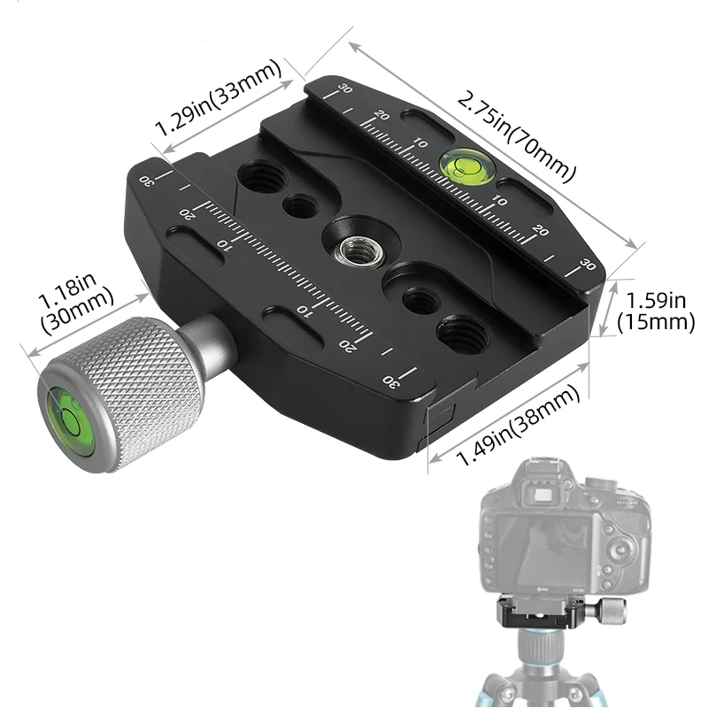 50mm 70mm 90mm 110mm Camera Clamp Quick Release Clamp Tripod Ball Head ...