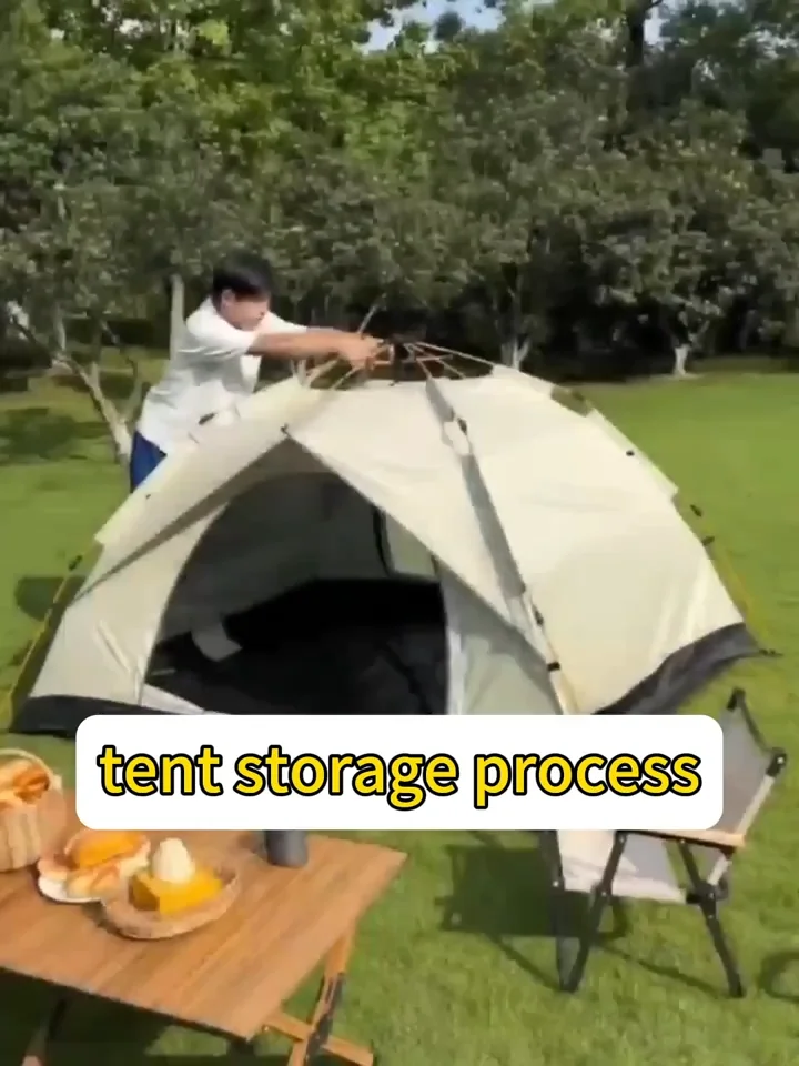 Portable Automatic Camping Tent for 2-4 Persons – Quick Setup One-Click ...