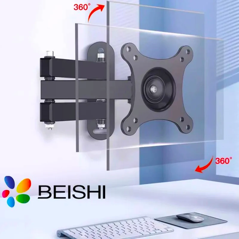20° tiltable TV Wall Mount Bracket 360° Rotated Holder Universal TV ...
